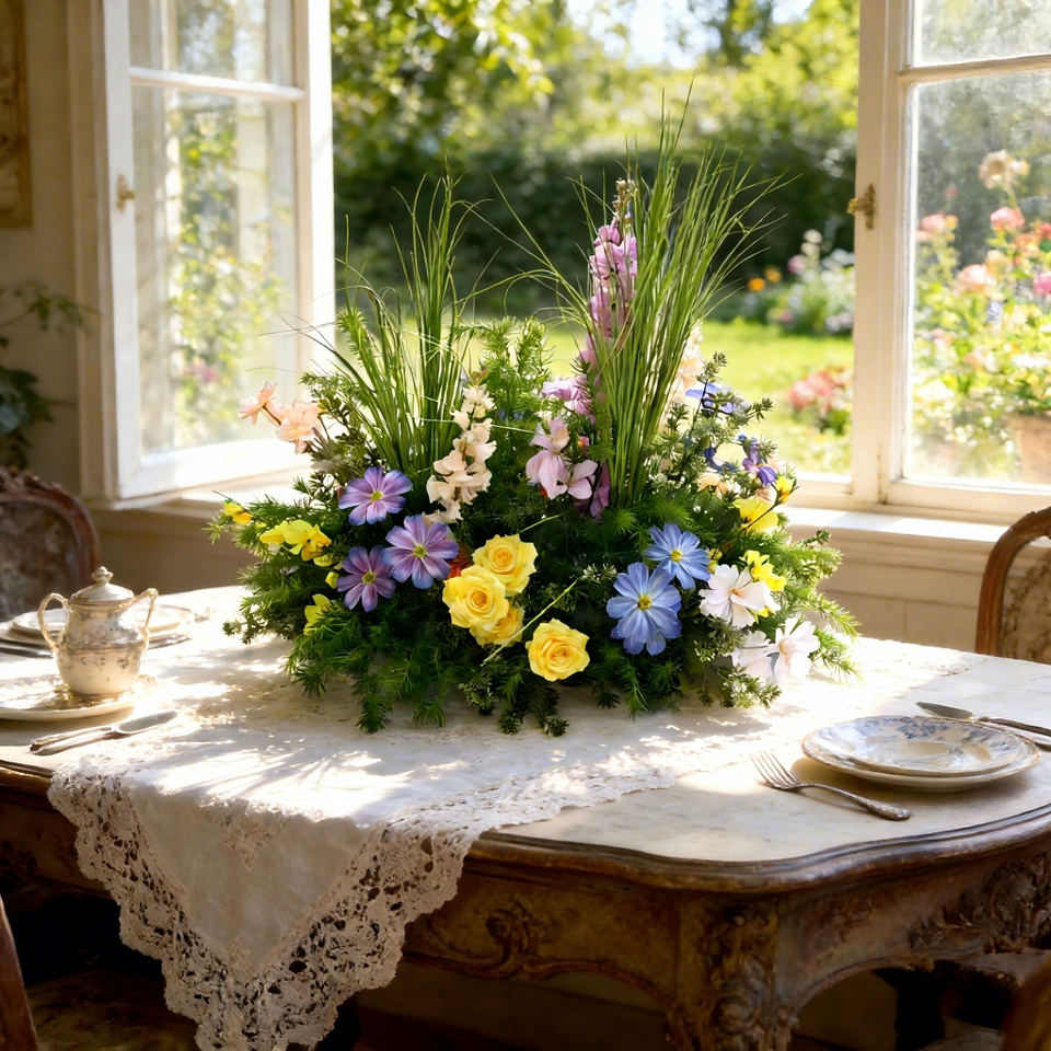 Modern Style Artificial Flowers Wedding Decoration Handmade Long ...