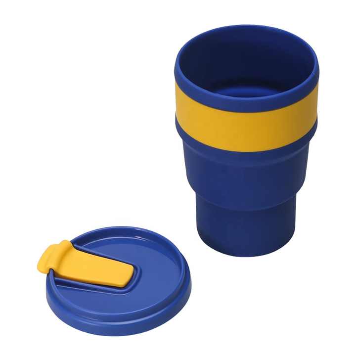550ml portable pocket size custom collapsible foldable silicone cup for ...