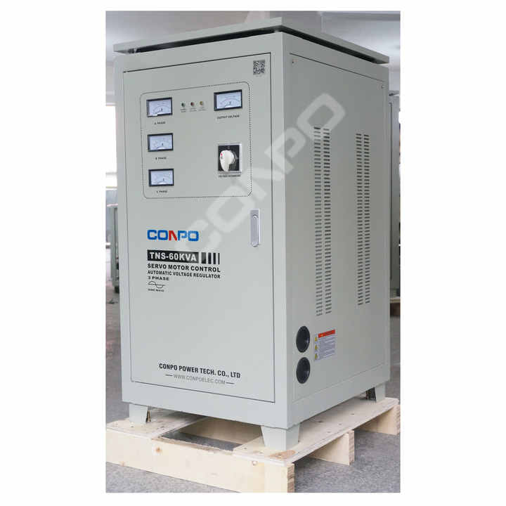 60KVA Three Phase Servo Type Automatic Voltage Regulator Stabilizer AVR ...