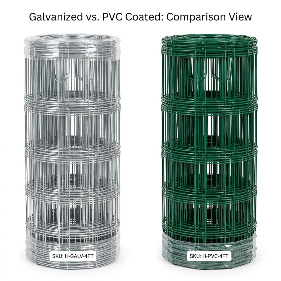 Easy Install Galvanized Cattle Fence Hinged Joint Field Fence Woven ...