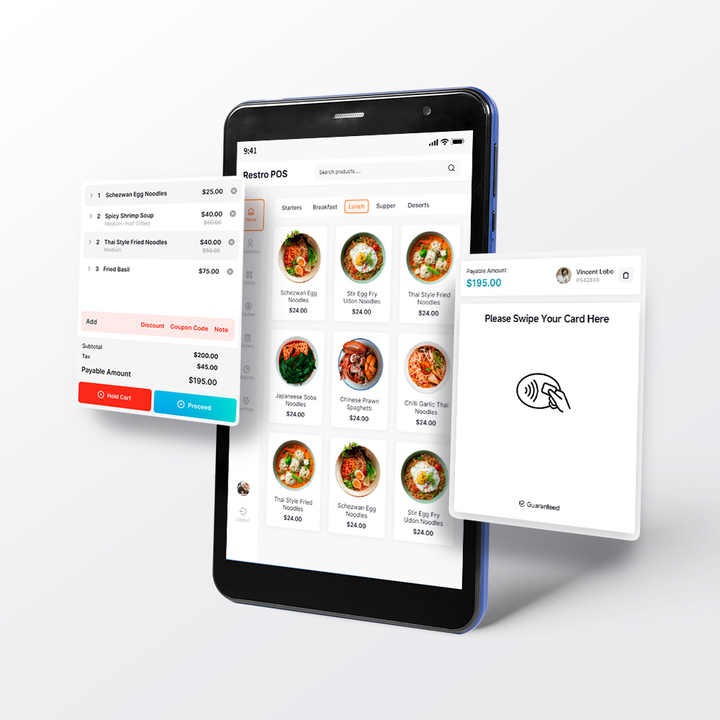 8 Inch NFC Android Tablet Smart Menu Ordering WIFI 4G Tablet Pc ...