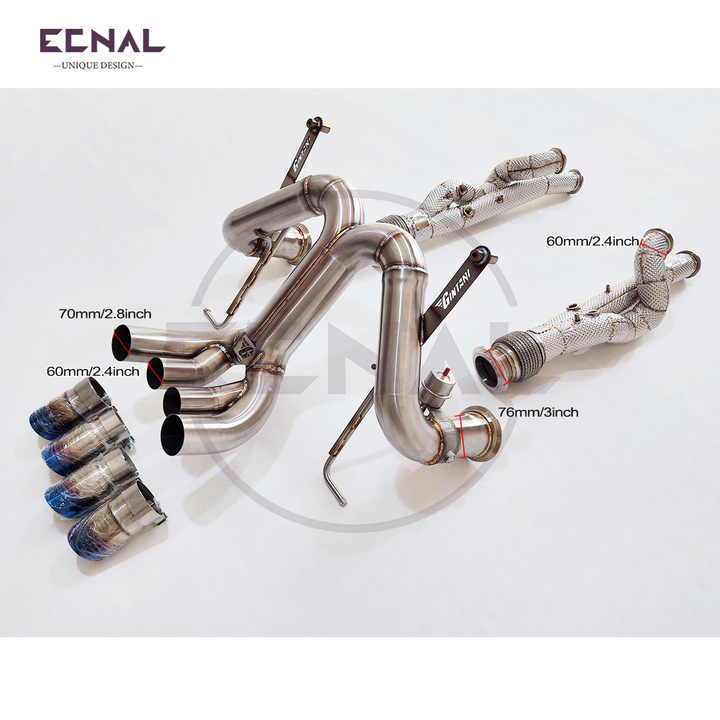 For Lamborghini Lp700 GINTANI Performance Stainless Steel Valve Exhaust ...