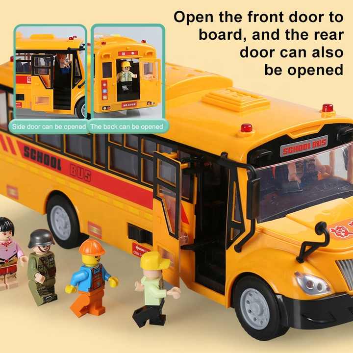 Early Childhood Education School Bus Toy Baby Boy Bus Puzzle Toy Car ...