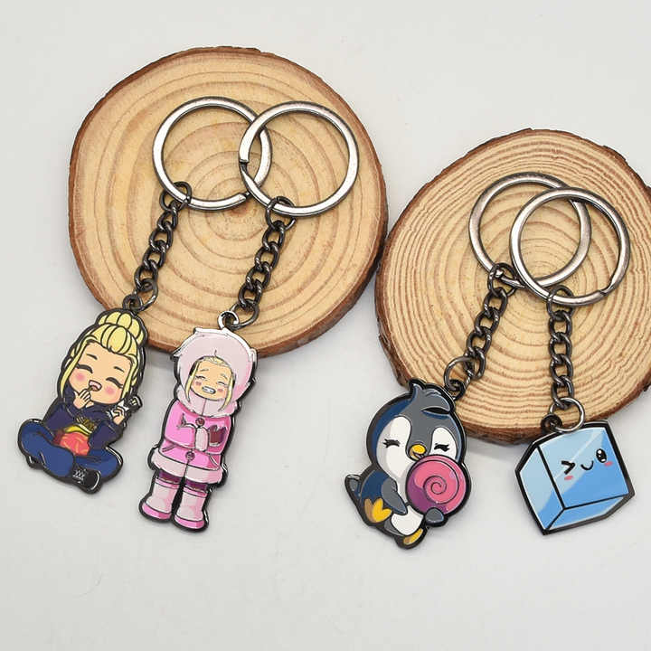 Custom Design Cute logo Luxury Promotional Keyring Cartoon Metal ...