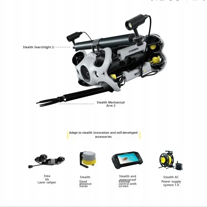 Underwater Robot Light Industrial Grade 4K Ultra-Clear Visual Rescue ...
