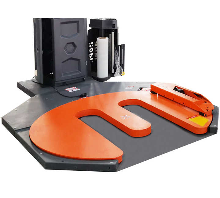 E Type Turntable Fully Automatic Pallet Stretch Wrapping Machine Pallet ...