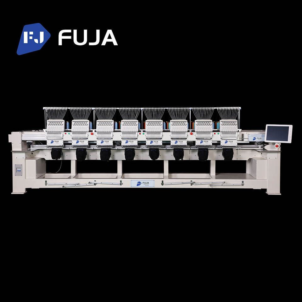 8 Head 15 Needle Automatic Industrial Computerized Embroidery Machine ...