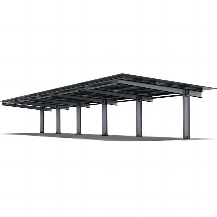 Galvanized Steel Cantilever Solar Carport Canopy for Commercial