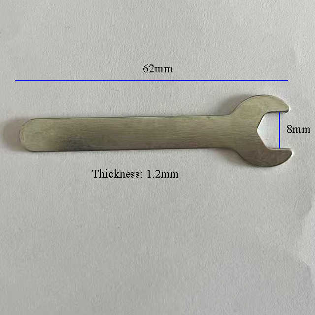 Lightweight 62mm Length 8mm Opening Width Single Open End Flat Spanner ...