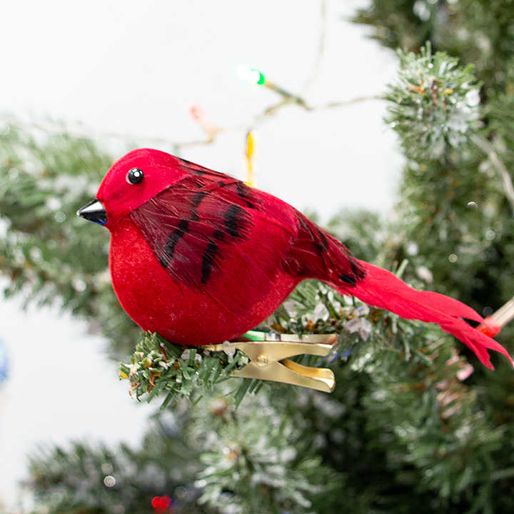 Red Faux Birds Life Size Foam Real Feather Artificial Bird for ...