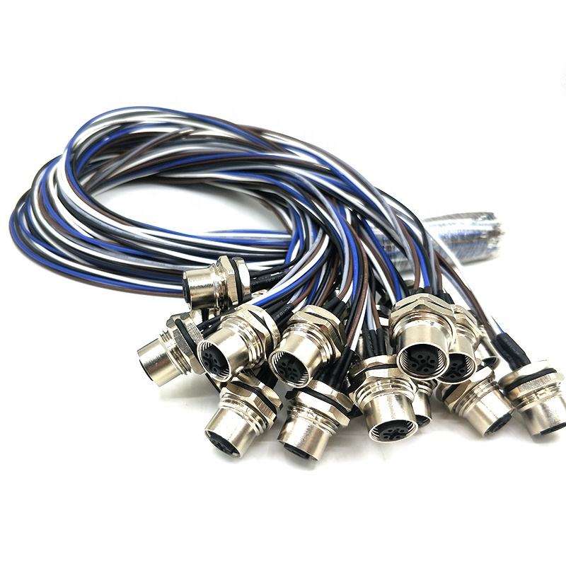 5-Pin A-Code Soldered PCB Contact Female Protective Cap Socket Assembly ...
