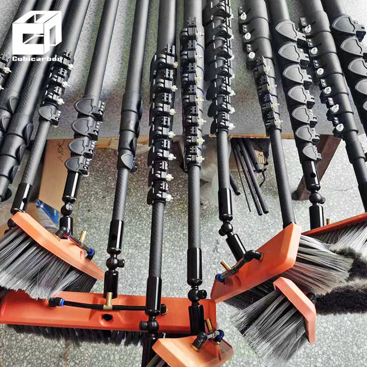 High Modulus Telescopic Carbon Fiber Pole - 20m Water Fed Pole