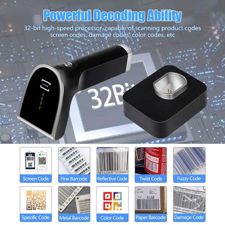 YHDAA Android Industrial Barcode Reader Handheld QR Code Barcodes ...