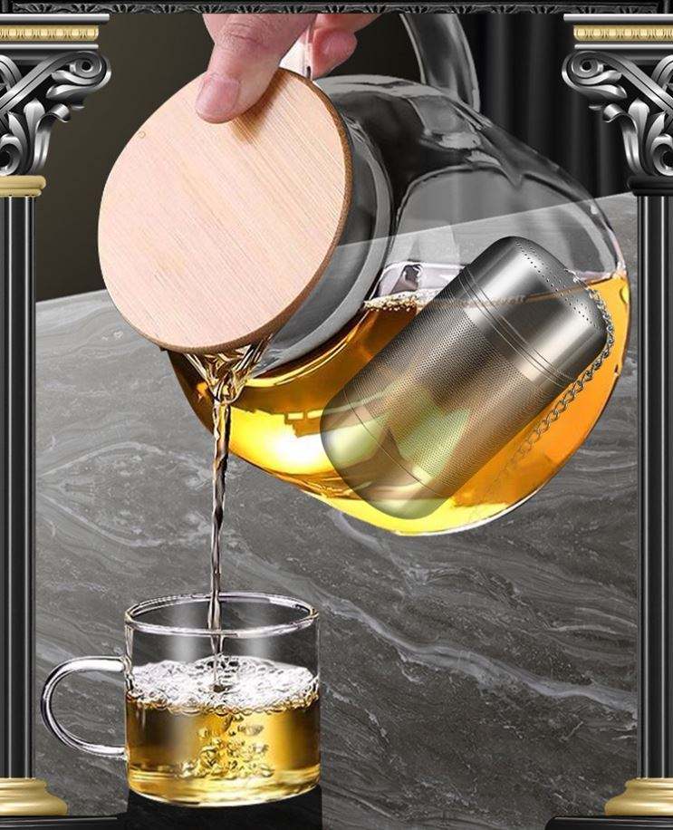 Portable Stainless Steel Tea Infuser with Lid Fine Mesh Coffee Filter ...