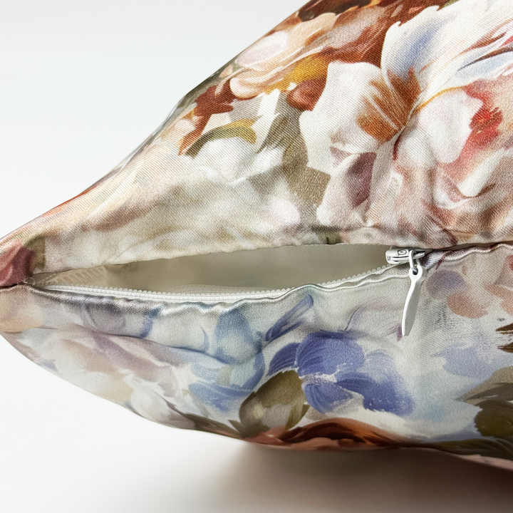 100% Mulberry Silk Pillowcase 6a Pure Silk Printed with Hidden Zipper ...