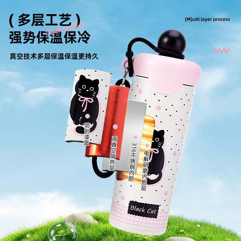 Cartoon-style Large-capacity Straw Cup Floating Ball High-grade 316 ...