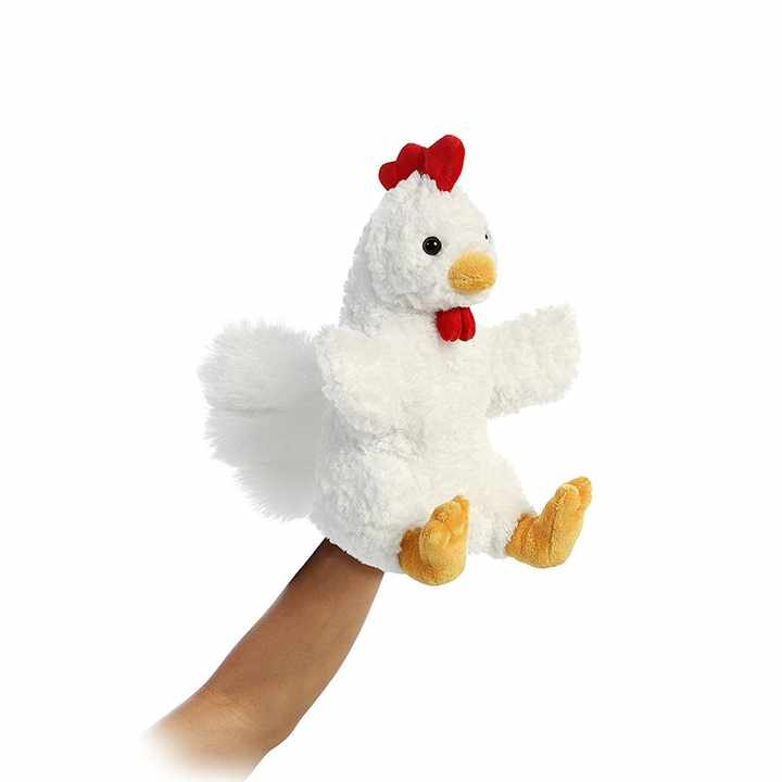 M307 Realistic Cartoon Character Chicken Plush Hand Puppet for Story ...