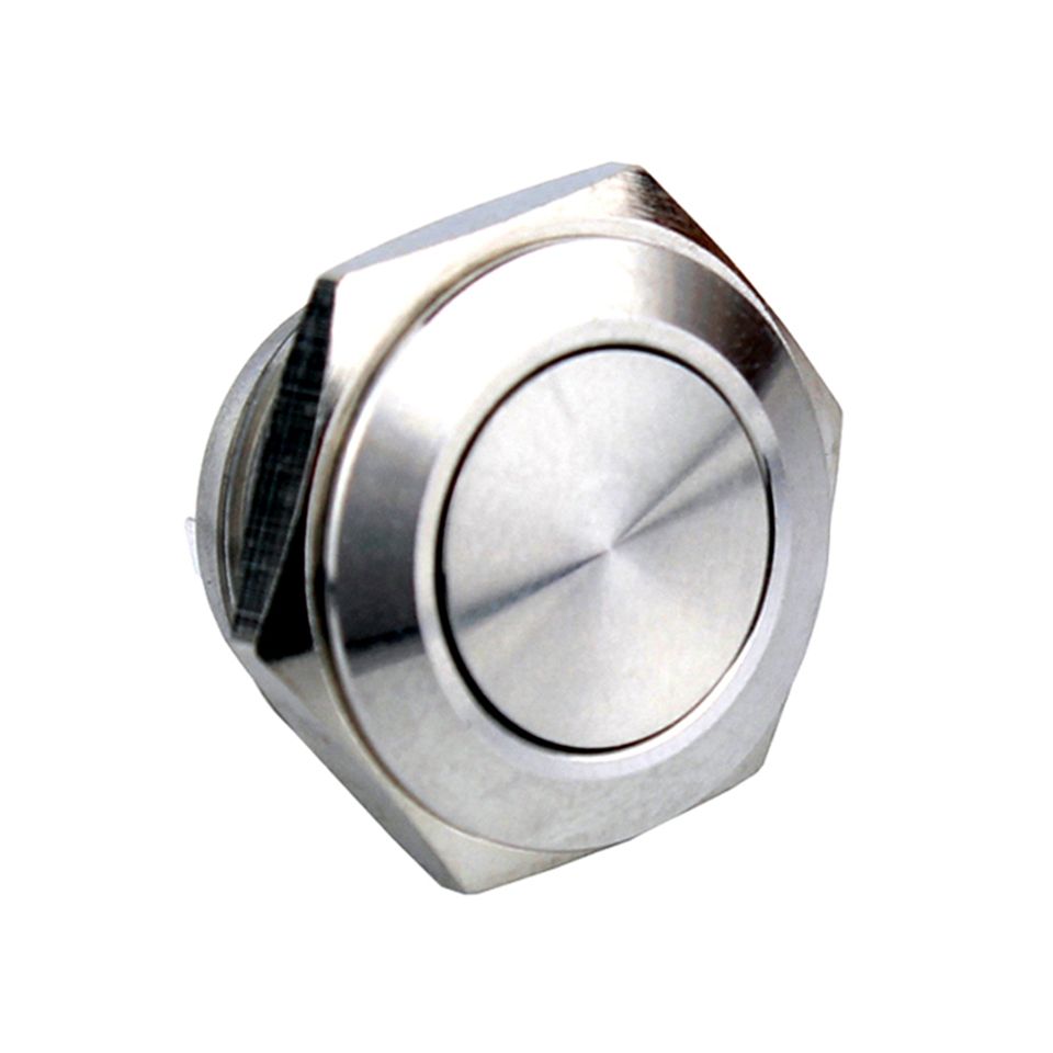 16MM Flat Round Head Ultra-Thin Stainless Steel Metal Push Button ...