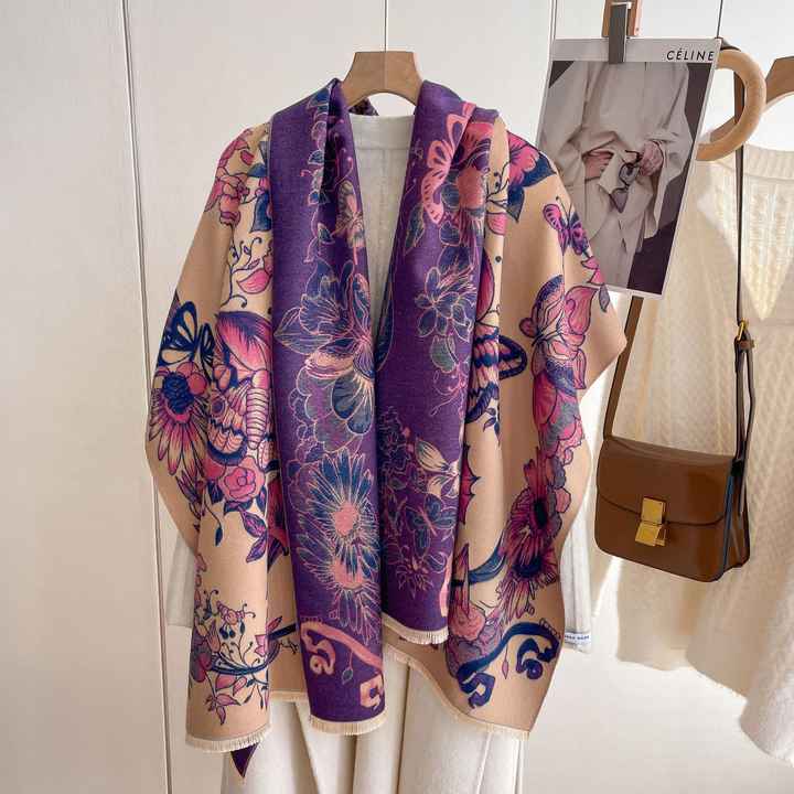 New Luxury Shawl Elegant Butterfly Designer Decoration Warm Student Bib ...