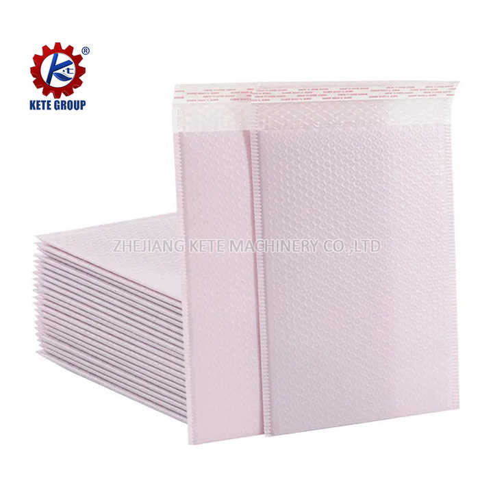Custom Bubble Mailer Film Making Machine Printed Poly Pink Wrap Padded ...