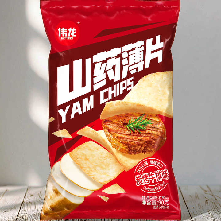 WEILONG Yam Flakes Nori Flavored Snack - 90g*40 Bag OEM