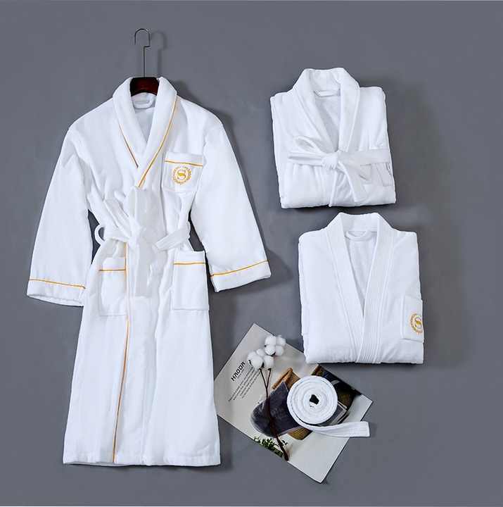 5 Star Luxury Hotel Custom Logo Wholesale Bathrobe