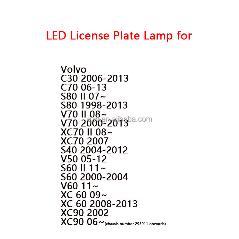 Car Accessories Waterproof Bright Transparent LED License Plate Lamp ...