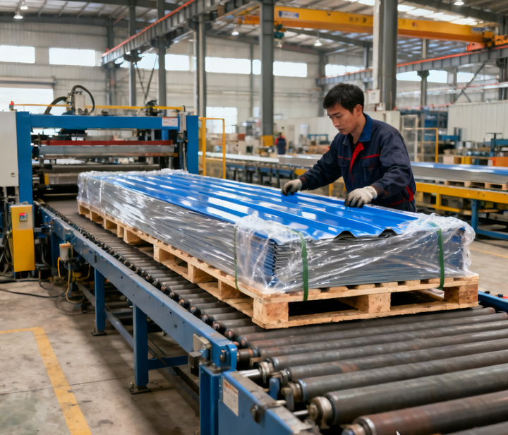 PE/PVC/PVDF Metal Roofing Sheet Zinc Aluminum Customizable Length and ...