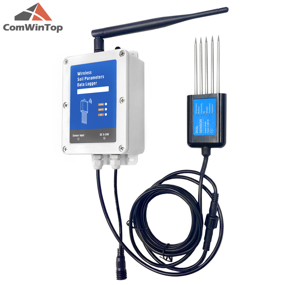 Low Consumption Soil Moisture Tester with WiFi/4G - 7 in 1 EC, pH, NPK ...