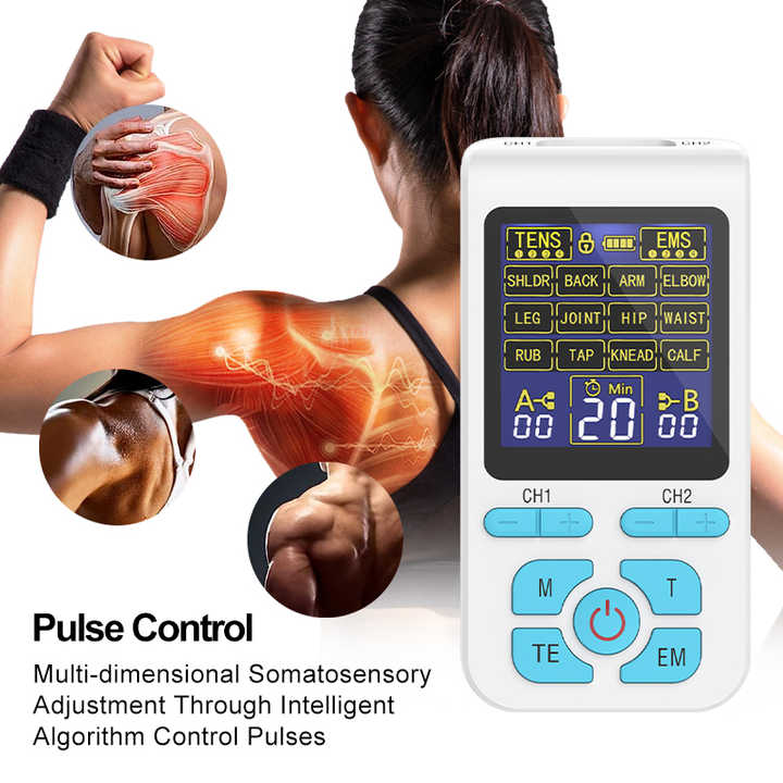Pain Relief TENS Machine Acupuncture Pad Physiotherapy Body Massager ...
