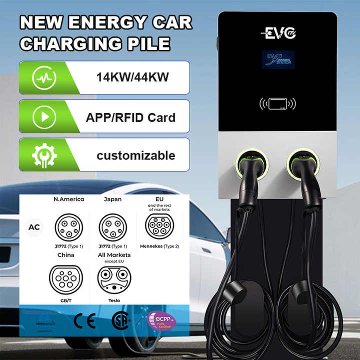 Commercial DC Fast EV Charger IP67 Waterproof 11kw 22kw Level 2 OEM ODM ...