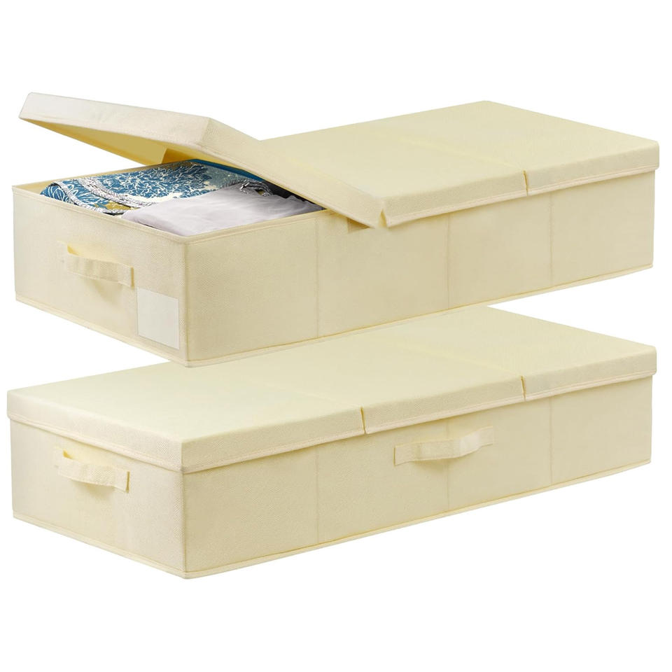 Large Capacity Quilt Clothes Storage Box with Lid Magic Fabric Material ...