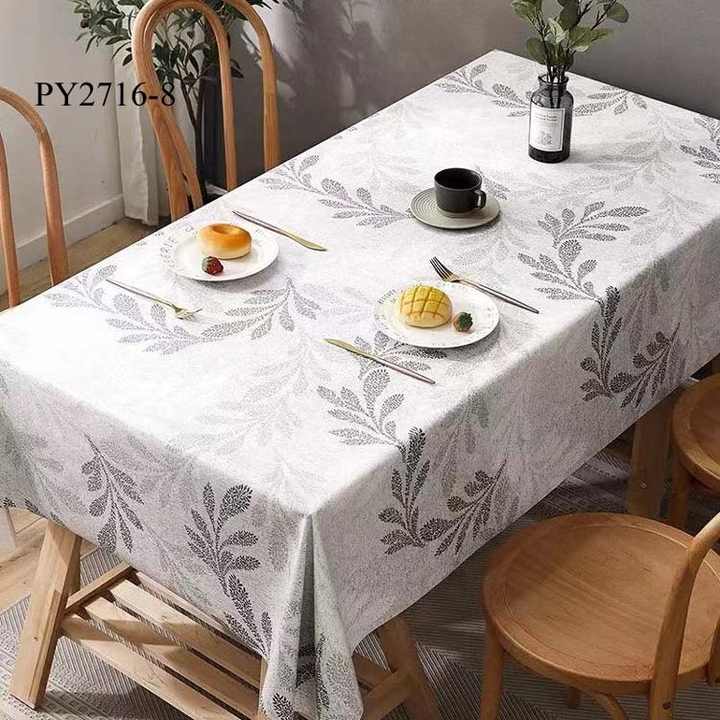 Cream Table Cloth High-Quality Waterproof and Oil-proof PVC Table ...