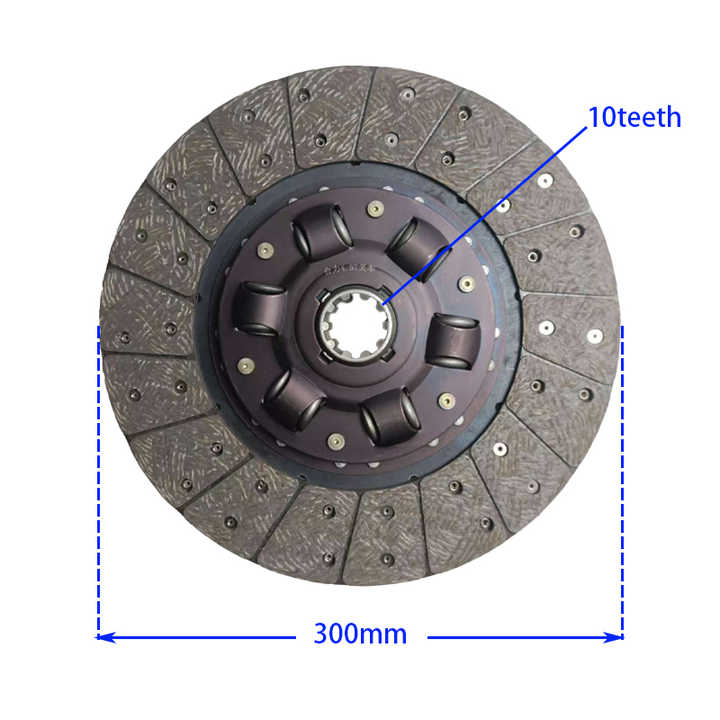 10 Teeth 300mm Diameter Clutch Disc Spare Parts Forklift Accessories ...