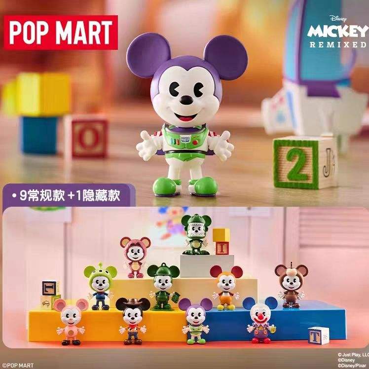 Genuine for POP MART Mickey REMIXED Mickey Mouse Handheld PVC Blind ...