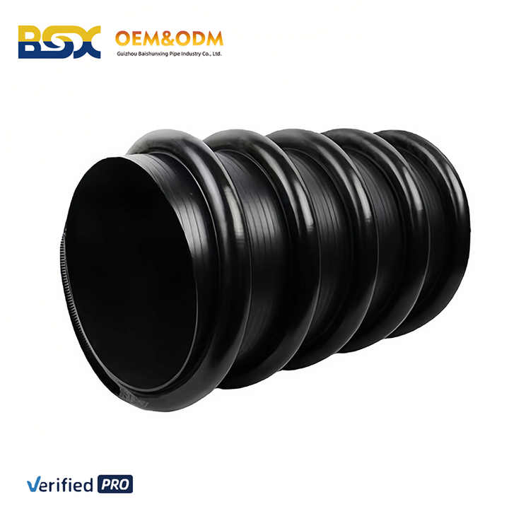 OEM 2025 Custom Size HDPE Carat Tube DN200-DN1000 Thick Black Rain Water Pipe Durable ...