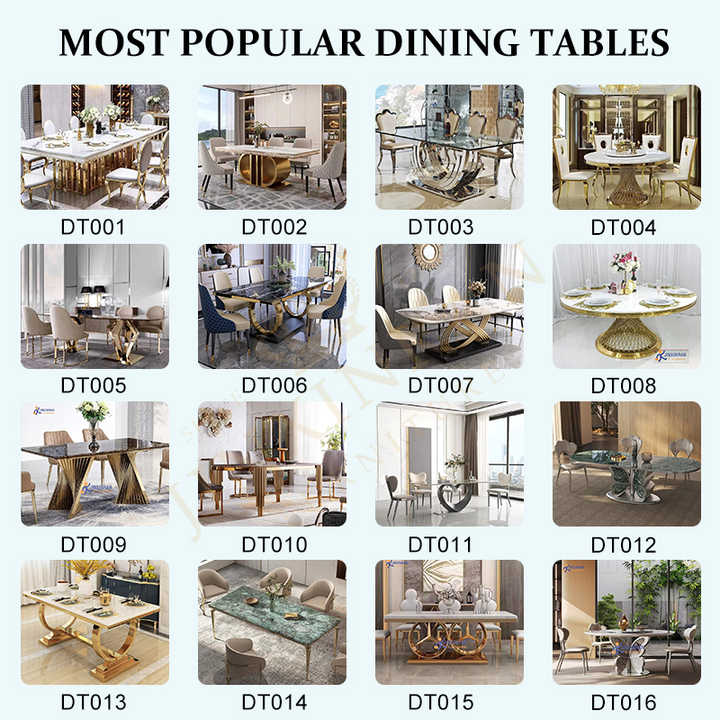 Elegant Golden Stainless Steel Leg Italian Luxury Marble Top 12 Seater ...