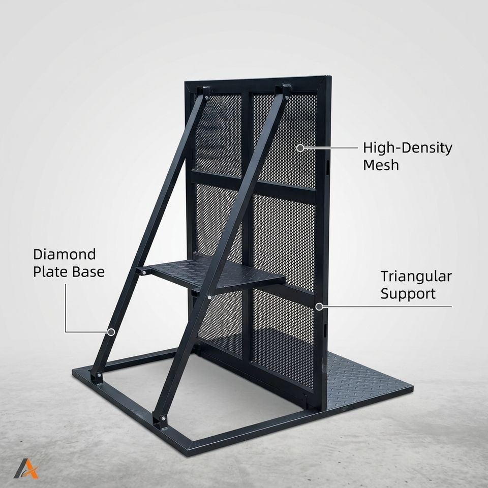 Heavy Duty Anti-Climb Carbon Steel Powder Coated Foldable Crowd Control ...