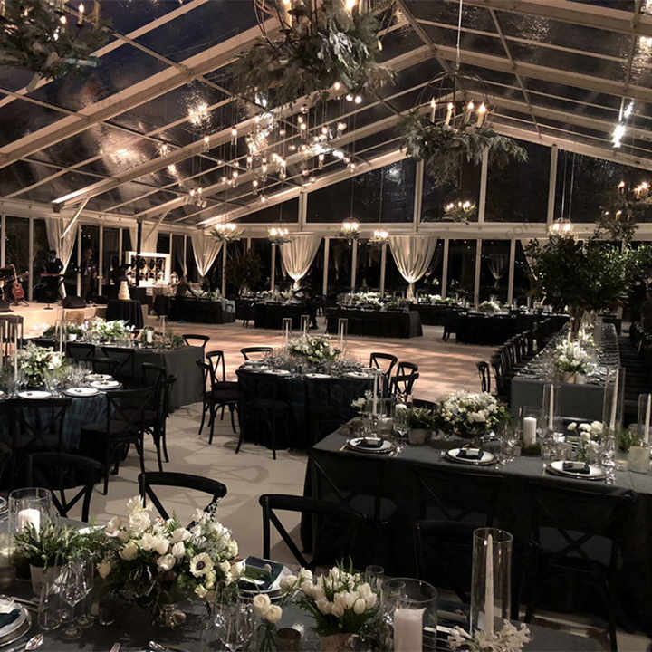 Outdoor large clear roof wedding party marquee transparent tent hall ...