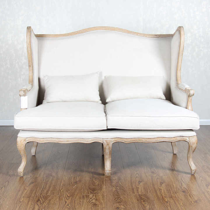 MRS WOODS Oak wood frame classic french style sofa for event antique ...