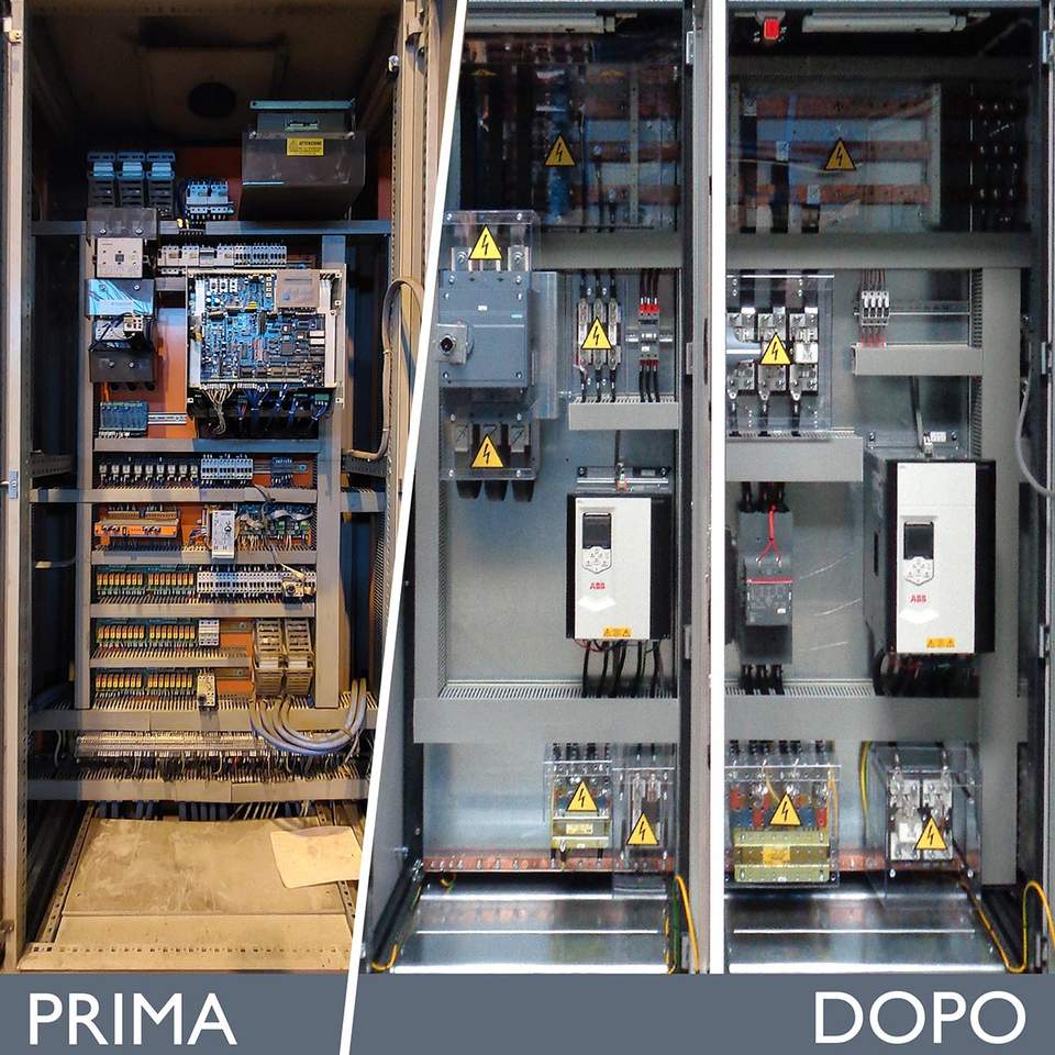 Industrial Electrical Wiring System With Red Cables And Terminal Blocks ...