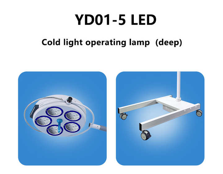 YD01-5 Veterinary Clinic Operation Portable Medical LED Examination Lamp Cold Light Standing ...