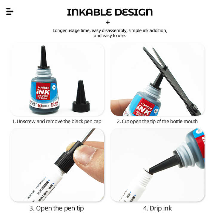 32mm Long Head Marker Pen for Woodworking New Year Collection Deep Hole ...