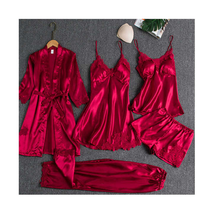 Wholesale Plus Size Silk Satin Women’s Pajama Nightgown