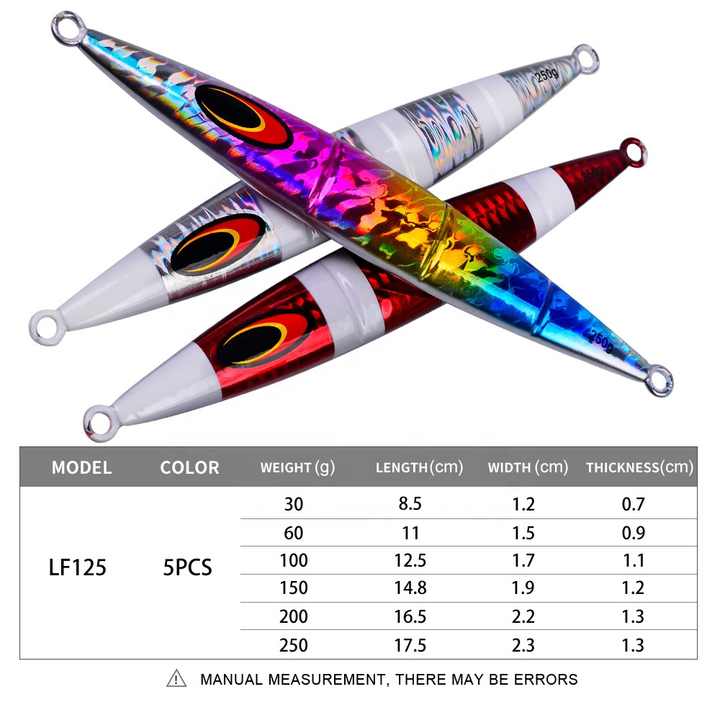 30g-250g Deep-sea Boat Fishing Night Lights Luminous Fishing Jigging ...