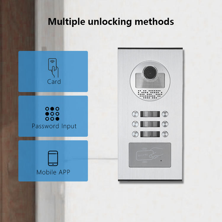 Professional 6-Button IP Access Control System With Facial Recognition ...
