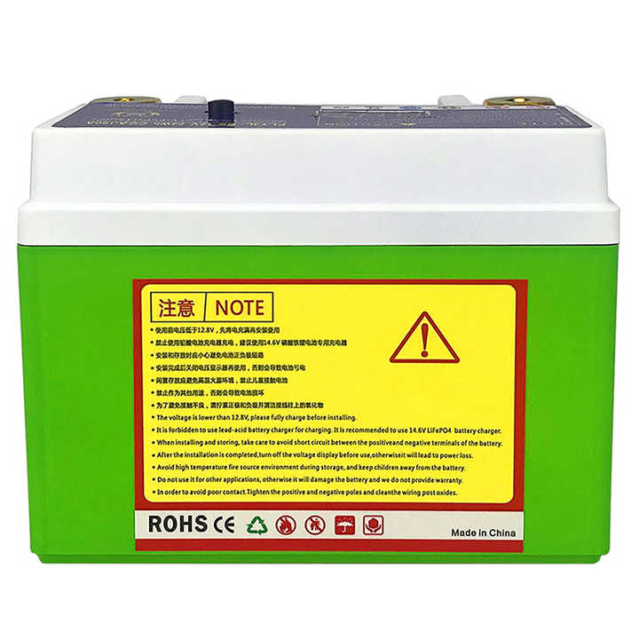 2024 Motorcycle Battery - 12V Lifepo4, 160CCA, 2000 Cycles