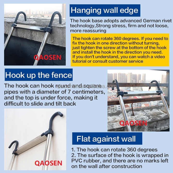 Manufacturer Customized Single Telescopic Ladder Extension Tube Ladder ...