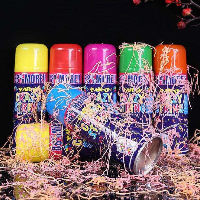 Party Carnival Ribbon Spray Multicolor Streamer Decoration for Birthday ...