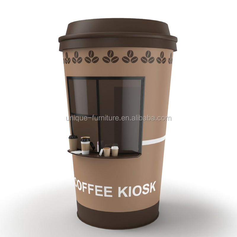 New Design Coffee Cup Kiosk - Modern Customizable Style